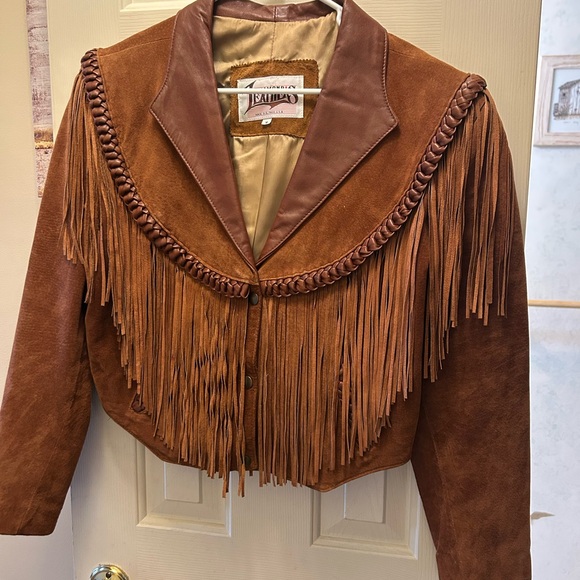 Diamond Supply Co. | Jackets & Coats | Vintage Brown Fringe Suede ...